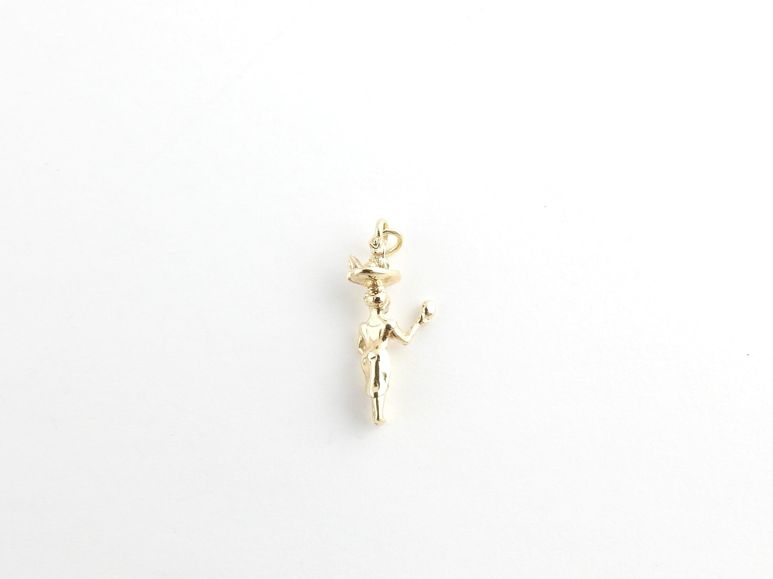 10 Karat Yellow Gold Carmen Miranda Latin Dancer Charm at 1stDibs ...