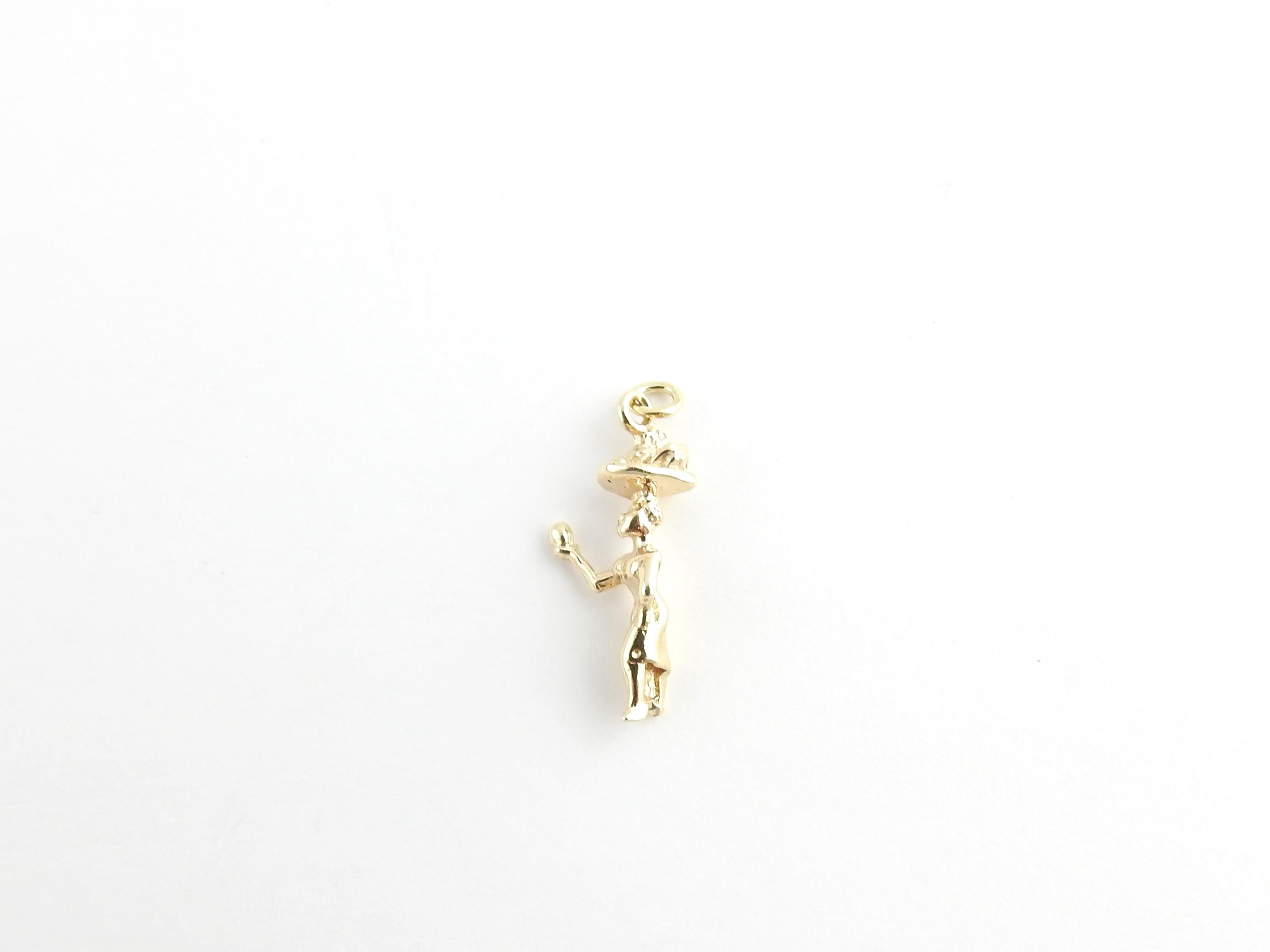 10 Karat Yellow Gold Carmen Miranda Latin Dancer Charm at 1stDibs ...