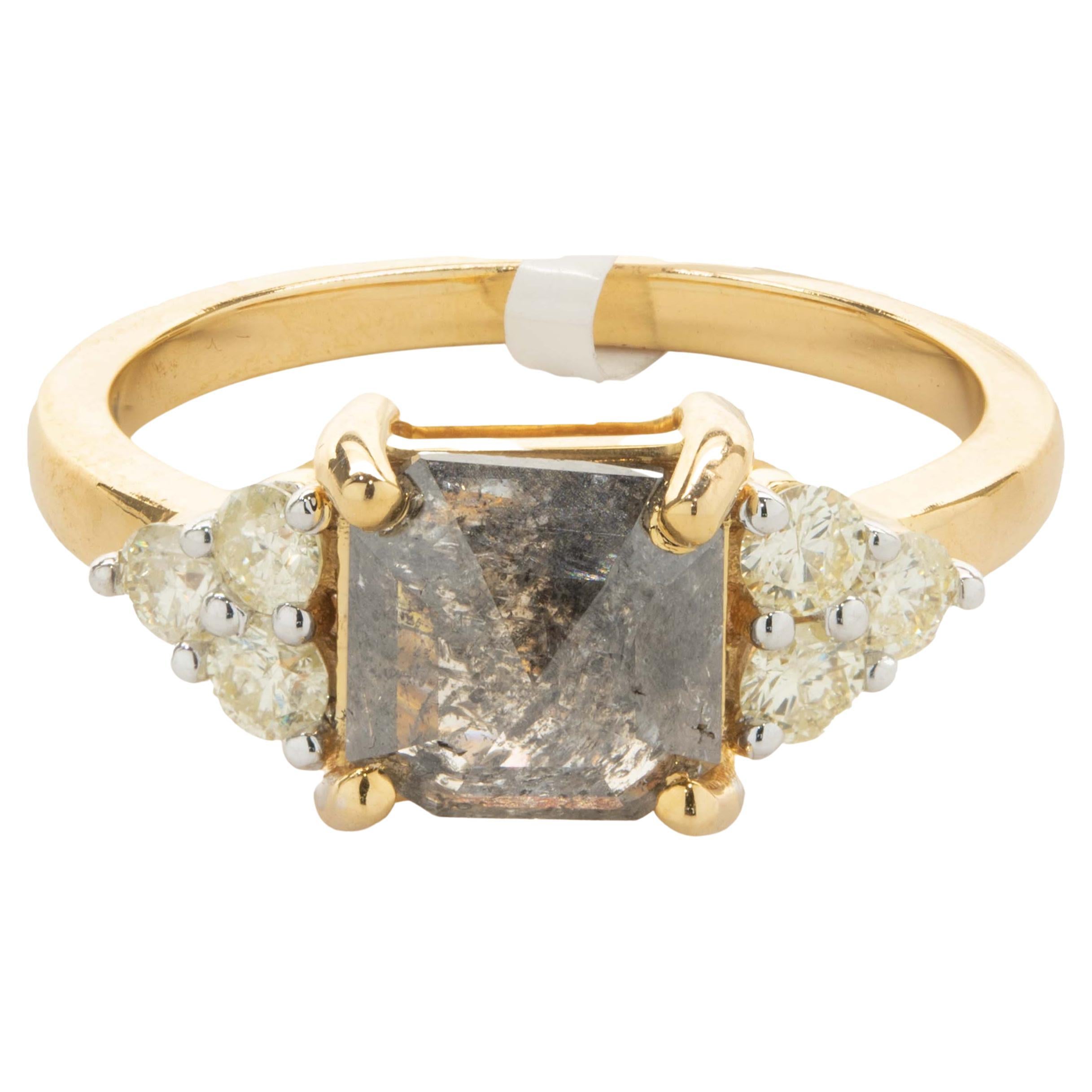 10 Karat Yellow Gold Galaxy Diamond Ring with Diamond Accents at ...