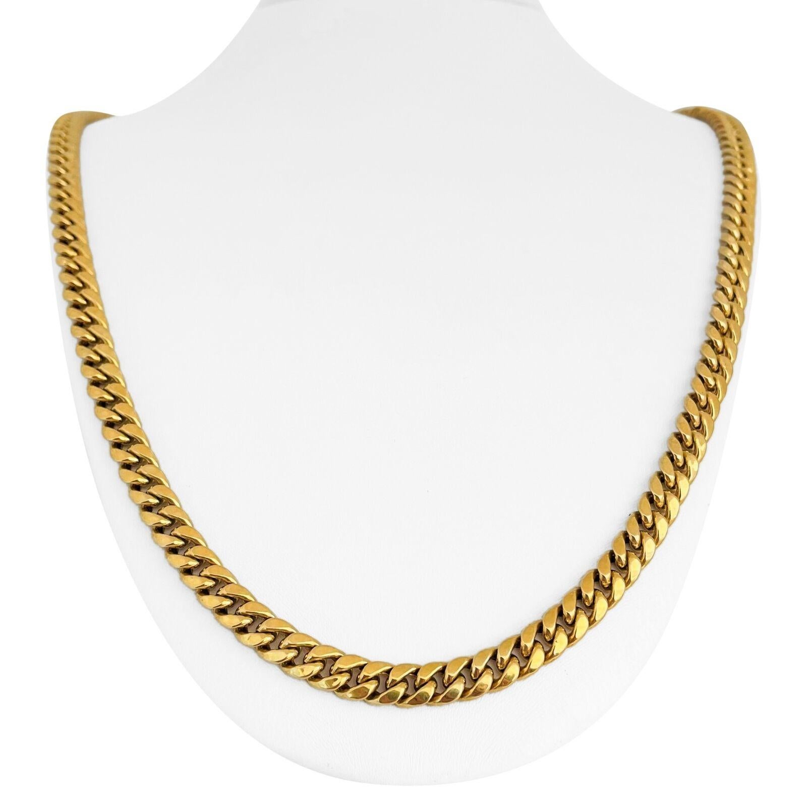 10 Karat Yellow Gold Hollow Puffy Mariner Gucci Link Chain Necklace For ...