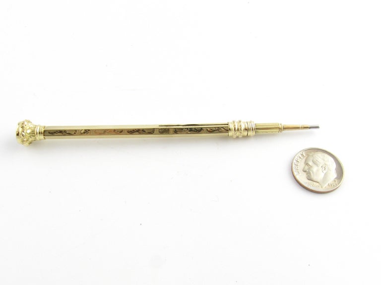 10 Karat Yellow Gold Mechanical Pencil For Sale at 1stDibs