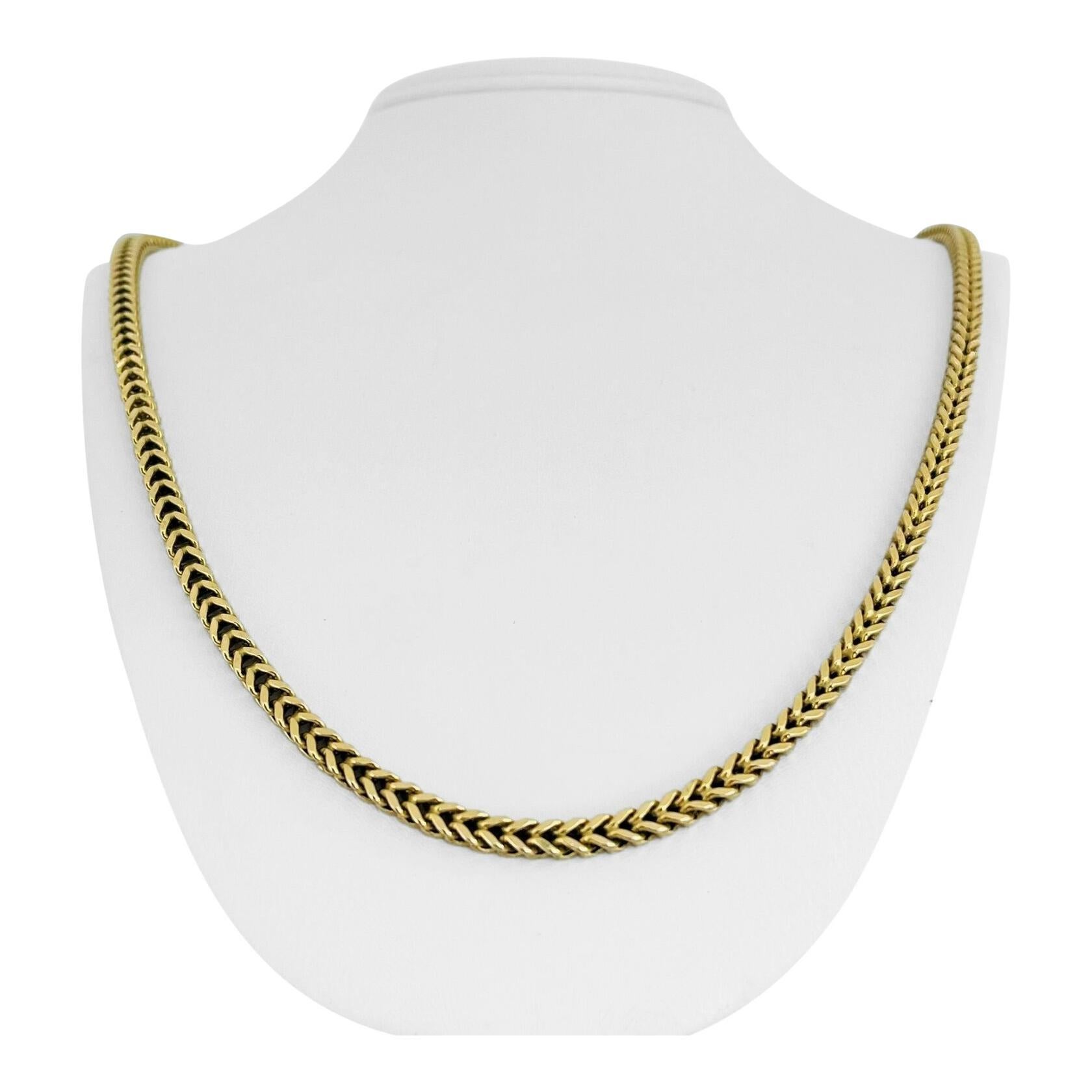 Baraka Yellow White Gold Men’s Chain Necklace For Sale at 1stDibs ...