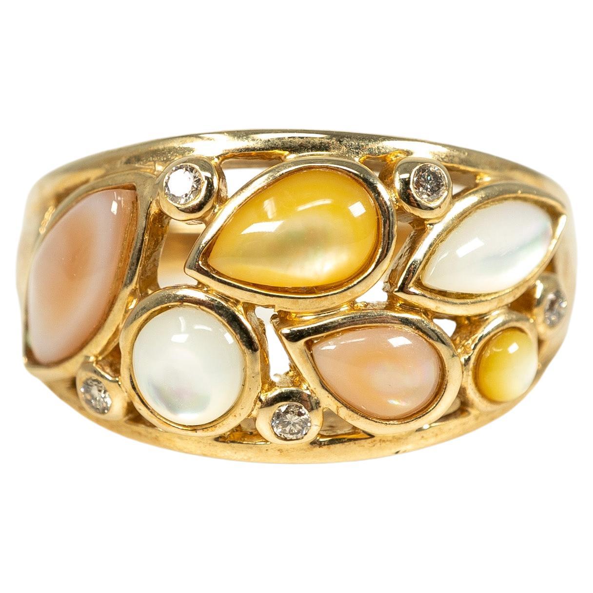 10 Karat Yellow Gold Peridot Filigree Ring at 1stDibs