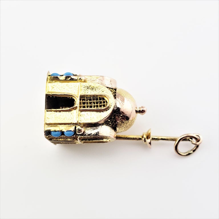 10 Karat Yellow Gold Mosque Charm at 1stDibs