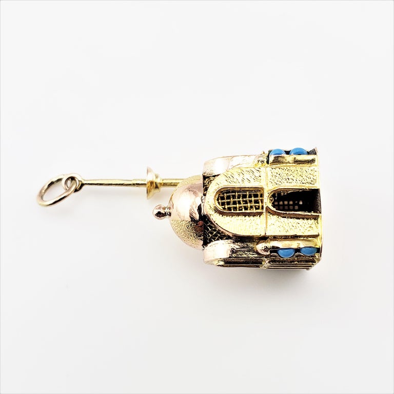 10 Karat Yellow Gold Mosque Charm at 1stDibs