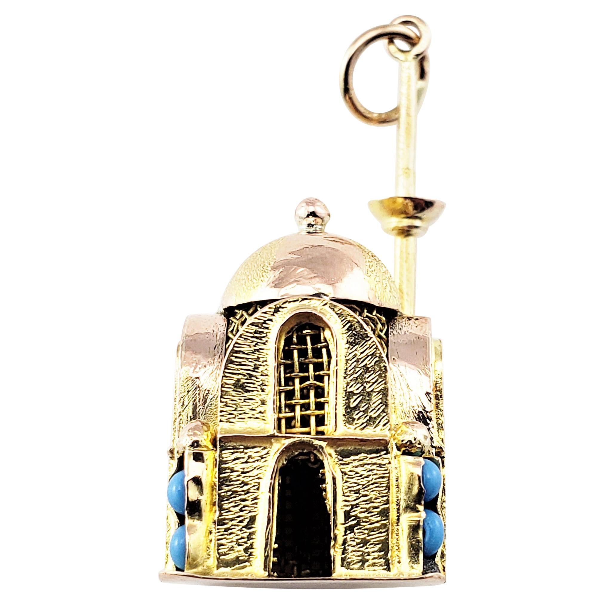 10 Karat Yellow Gold Mosque Charm at 1stDibs