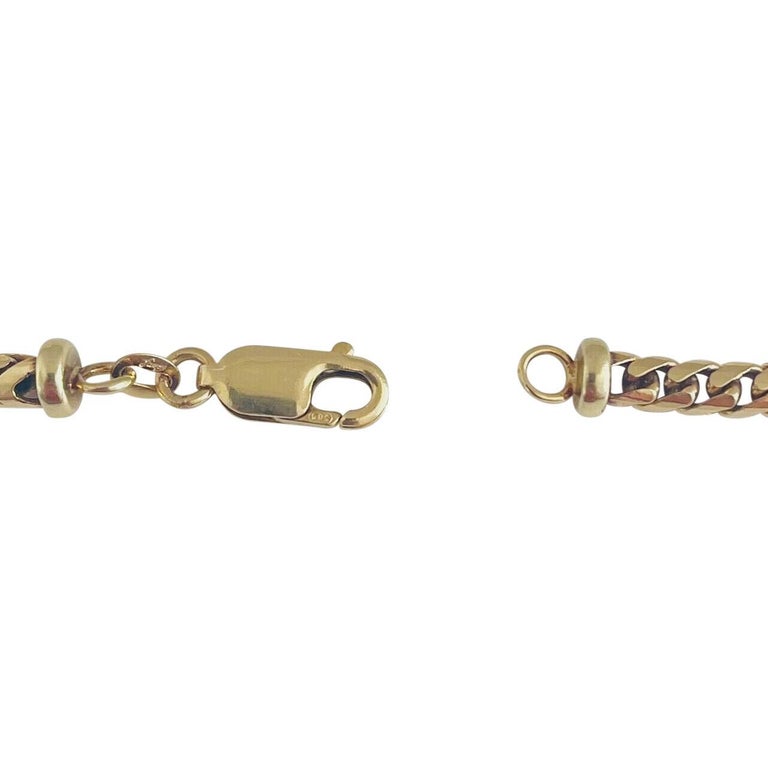 10 Karat Yellow Gold Solid Heavy Franco Link Chain Necklace For Sale at ...