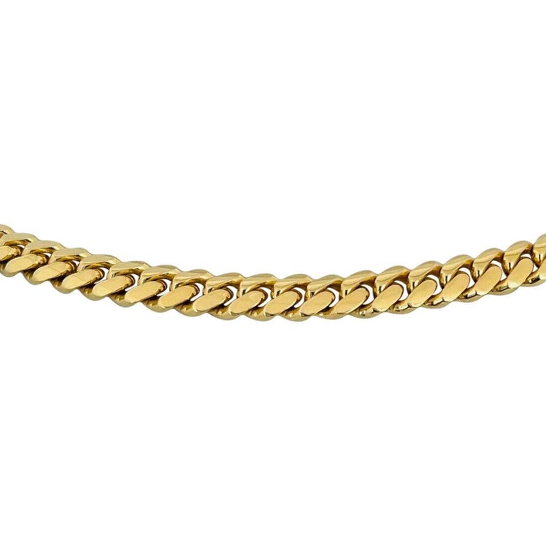 10 Karat Yellow Gold Solid High Polish Cuban Curb Link Chain Necklace ...