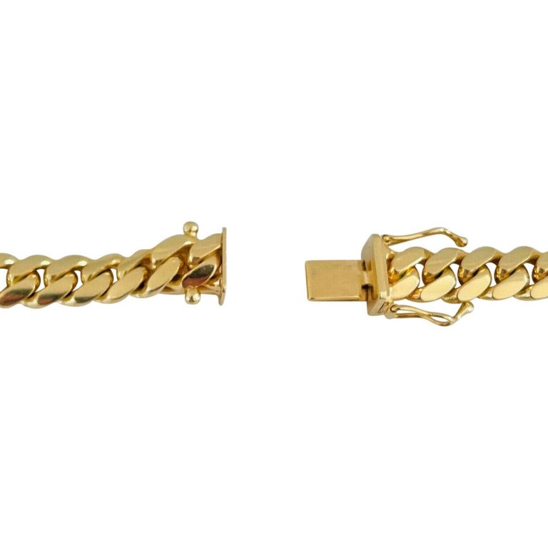 10 Karat Yellow Gold Solid High Polish Cuban Curb Link Chain Necklace ...