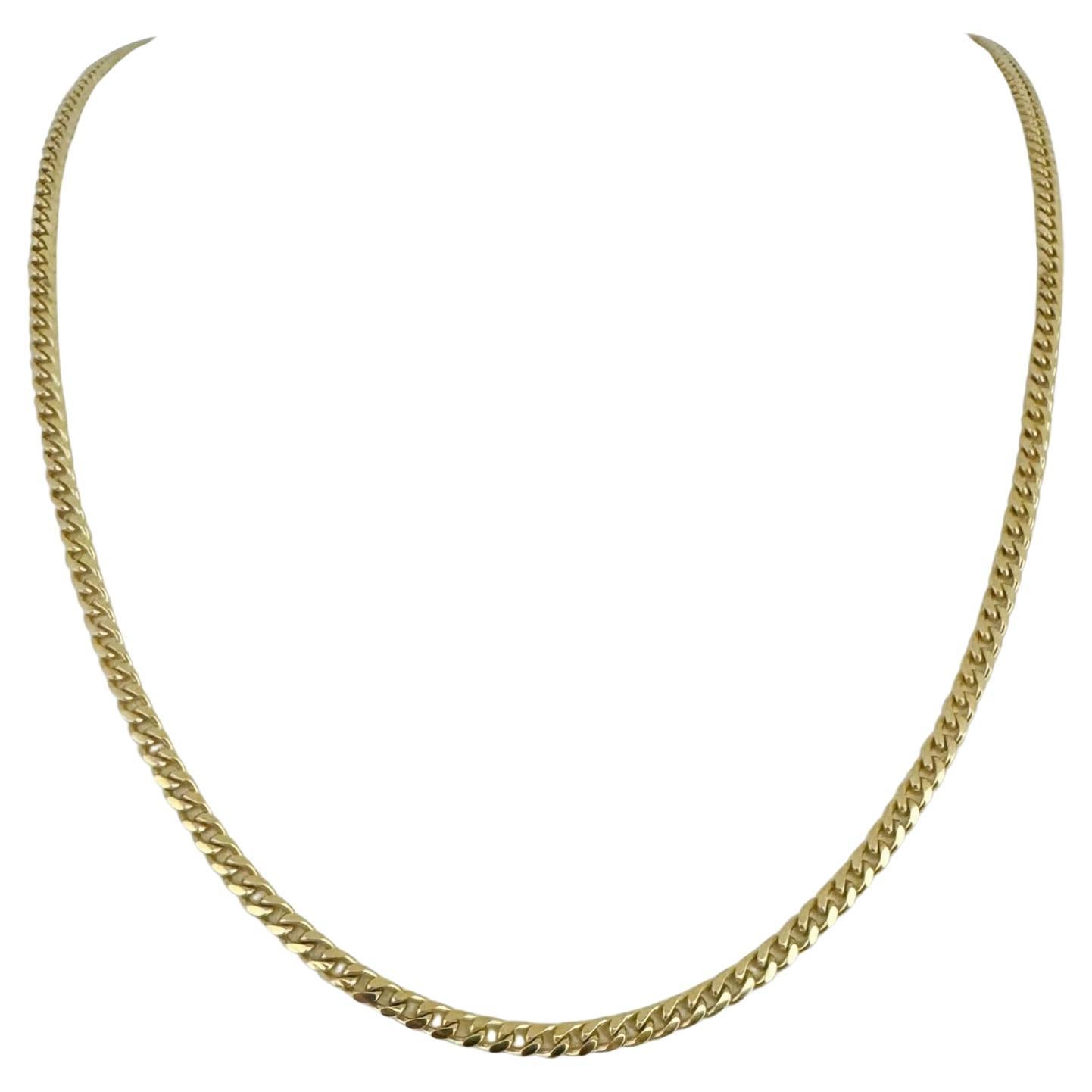 14 Karat Yellow Gold Solid Thin Diamond Cut Rope Chain Necklace, Peru ...