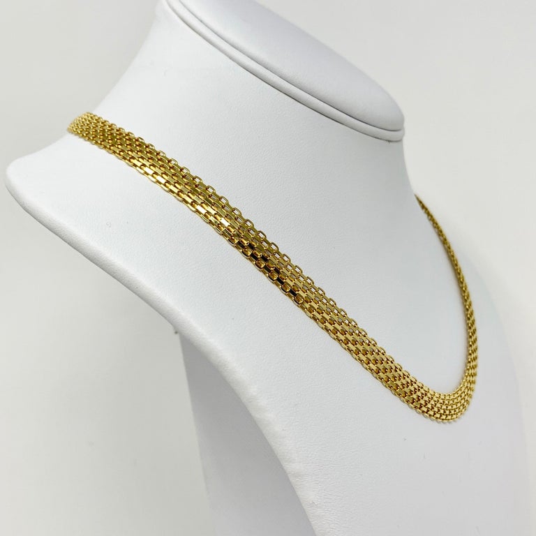 10 Karat Yellow Gold Vintage Bismark Link Chain Necklace For Sale at ...
