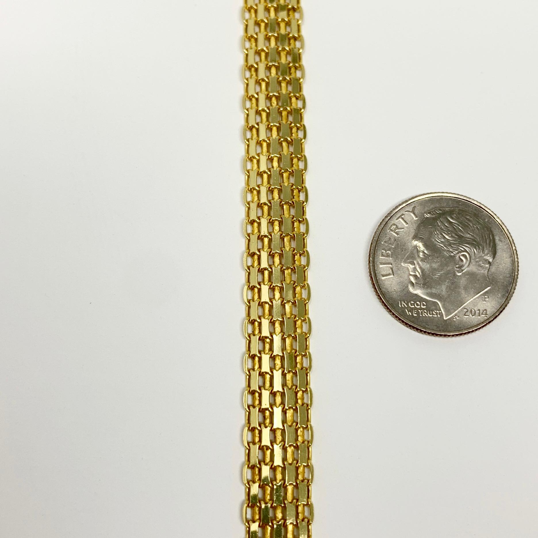 10 Karat Yellow Gold Vintage Bismark Link Chain Necklace For Sale at ...