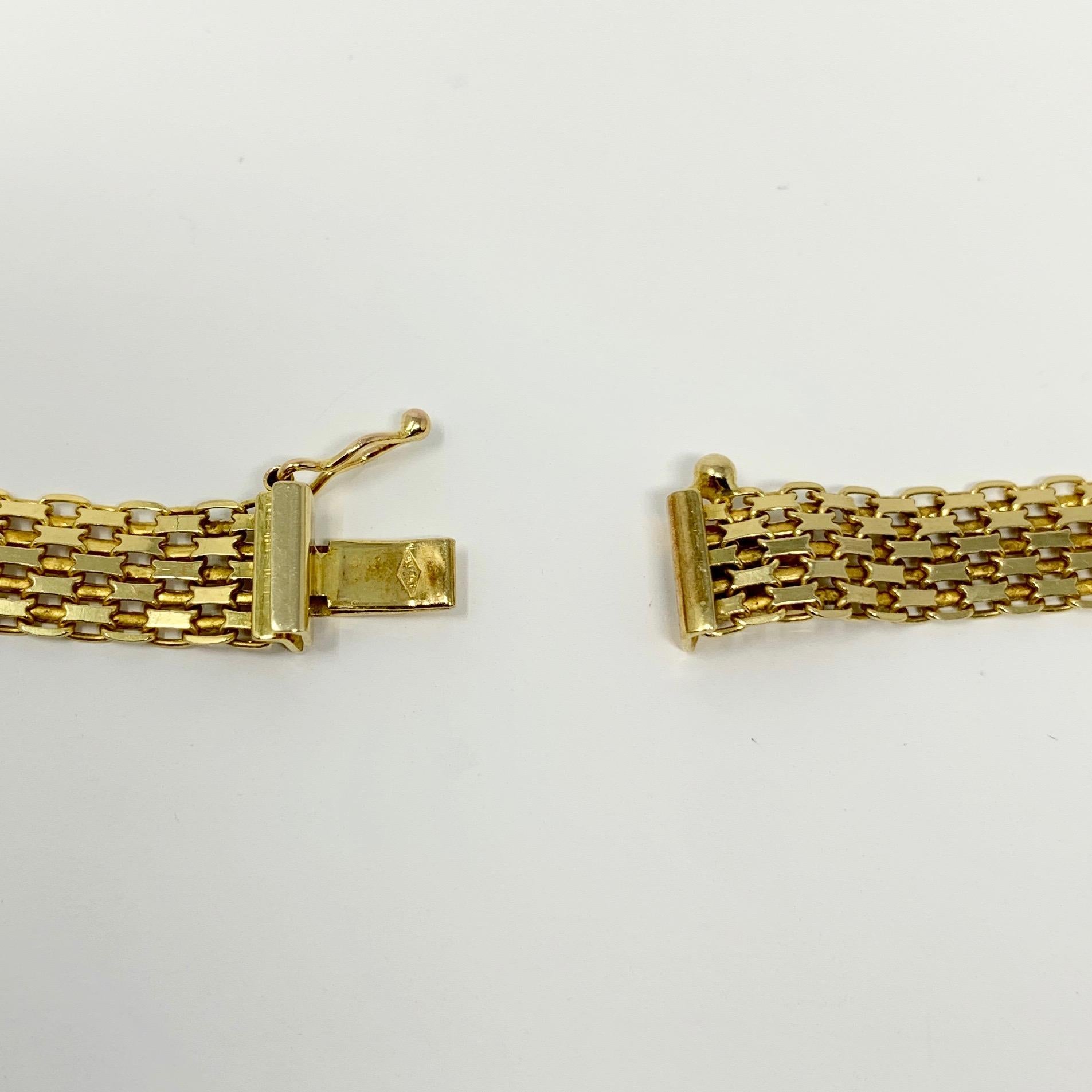 10 Karat Yellow Gold Vintage Bismark Link Chain Necklace For Sale at ...