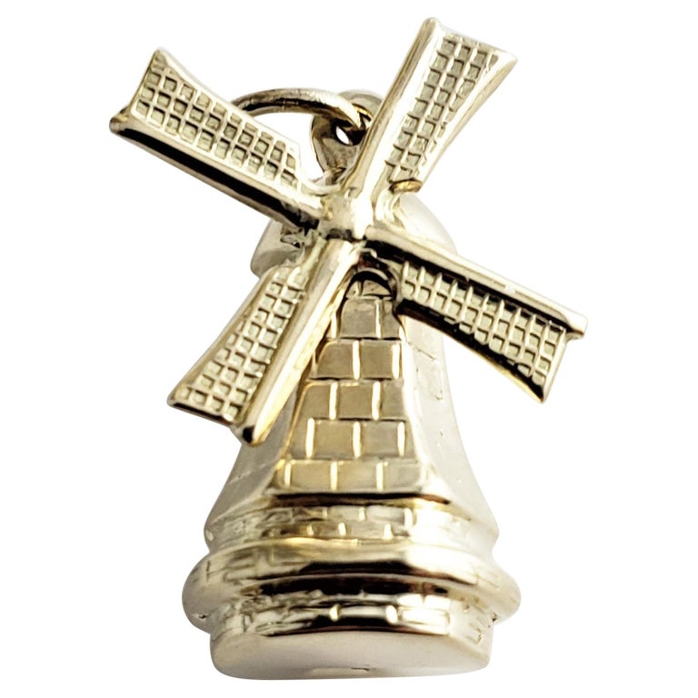 10 Karat Yellow Gold Windmill Charm For Sale at 1stDibs