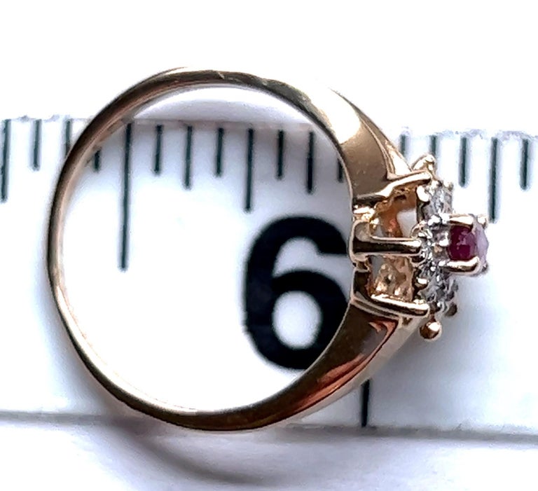 10 Kt Synthetic Ruby Ring For Sale at 1stDibs