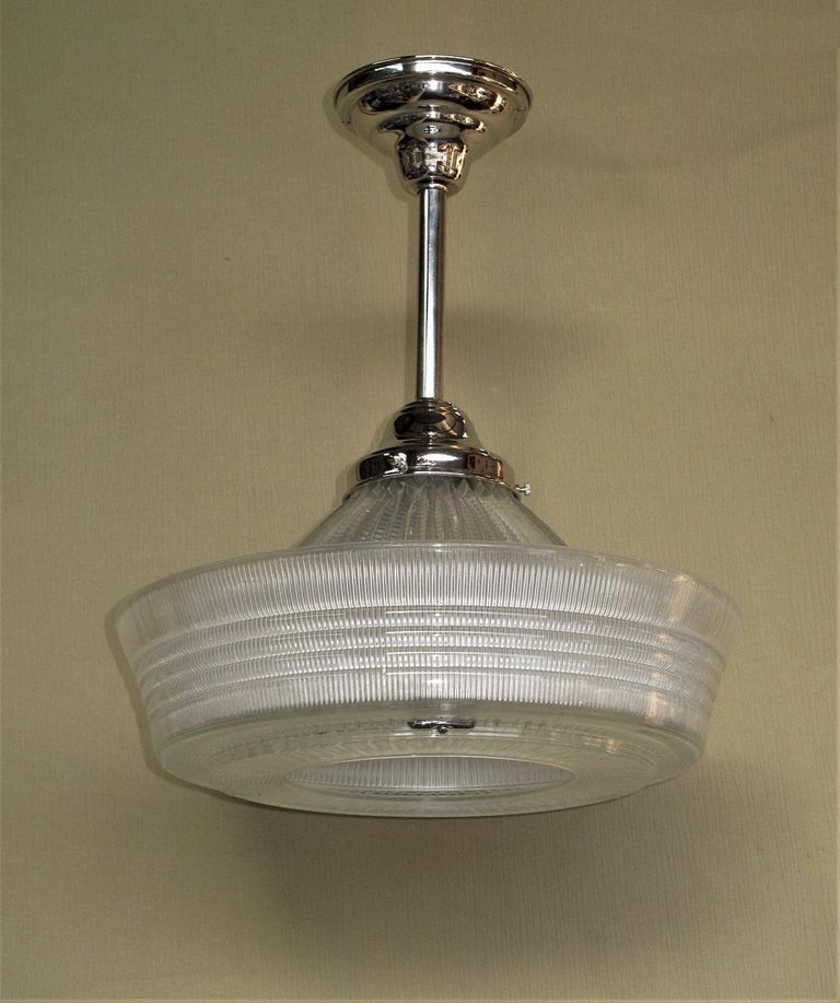 10 Large Vintage Holophane Sailors Hat Fixtures, c.1930 For Sale at 1stDibs