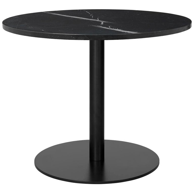 1.0 Lounge Table, Round, Round Black Base, Large, Marble For Sale at ...