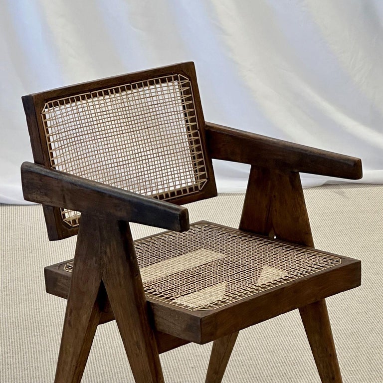 10 Pierre Jeanneret Dining, Arm Chairs, French Mid-Century Modern ...