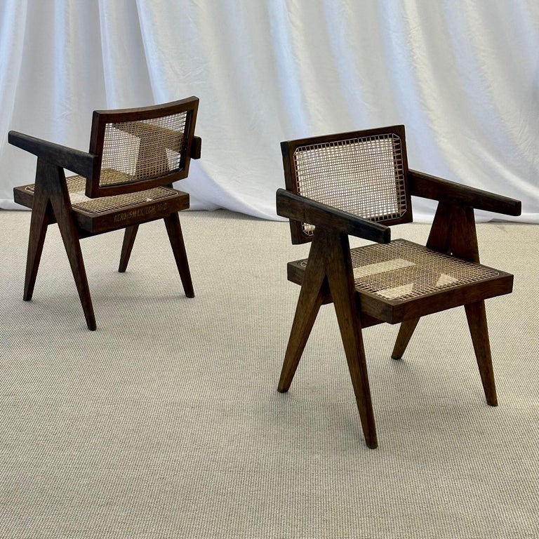 10 Pierre Jeanneret Dining, Arm Chairs, French Mid-Century Modern ...