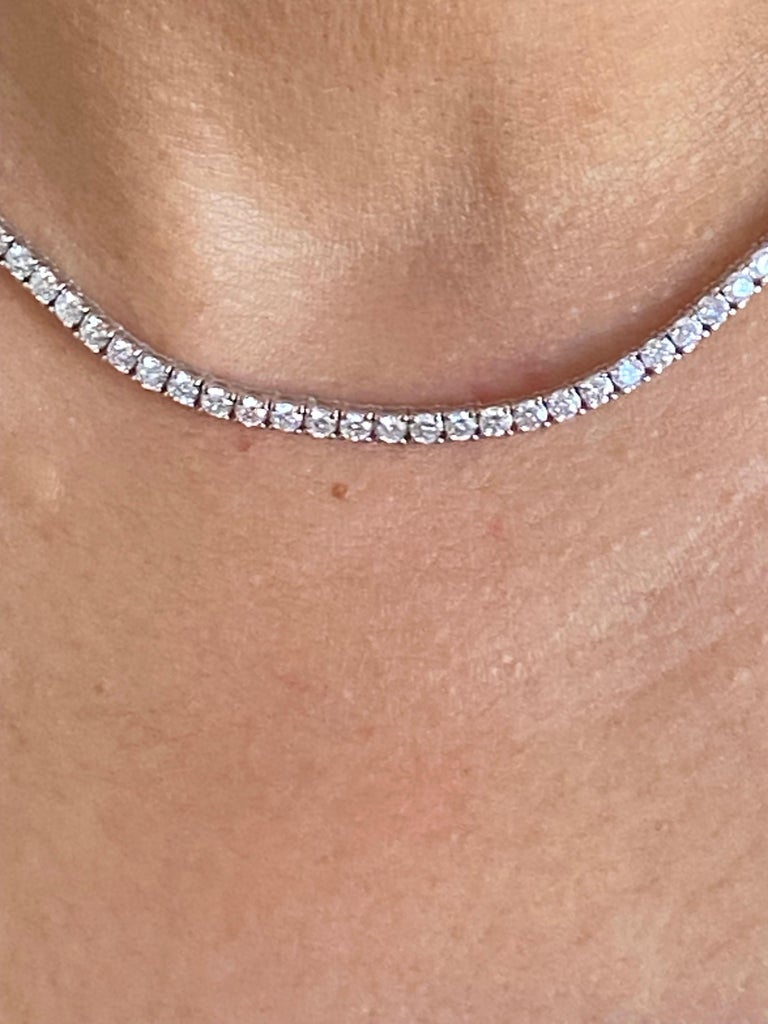 10 Pointer Diamond Necklace 11.50 Carats For Sale at 1stDibs