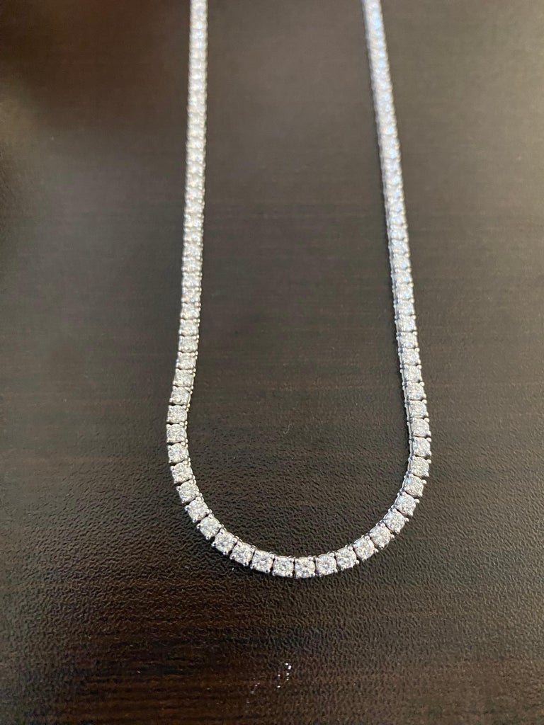 10 Pointer Diamond Necklace 11.50 Carats For Sale at 1stDibs