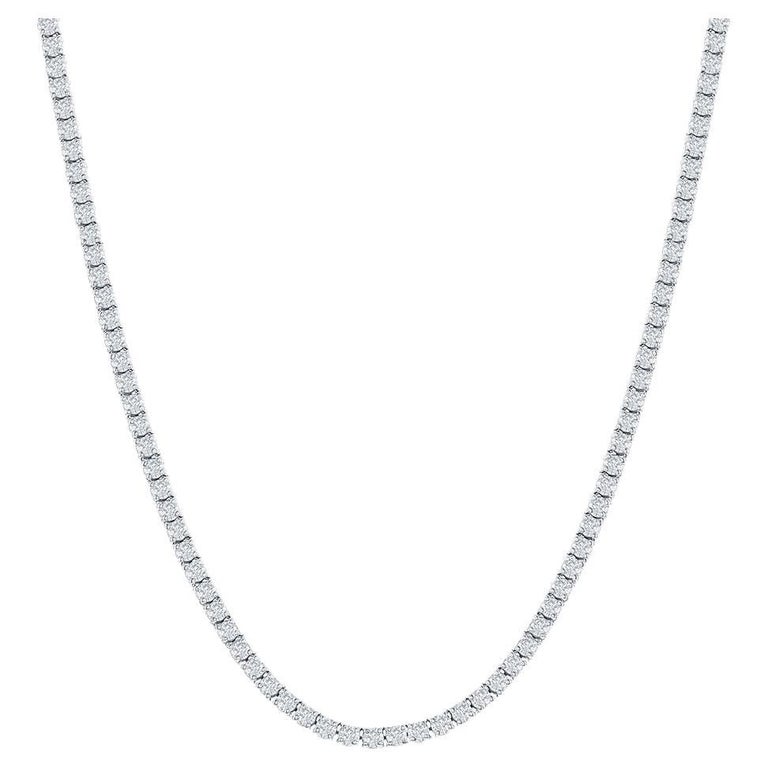 10 Pointer Diamond Necklace 11.50 Carats For Sale at 1stDibs
