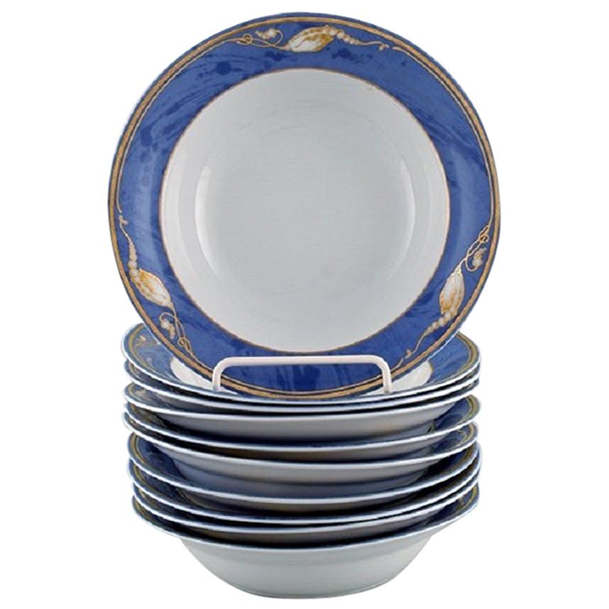 British Design, Four Large Freeform Plates in Glazed Porcelain, Late ...