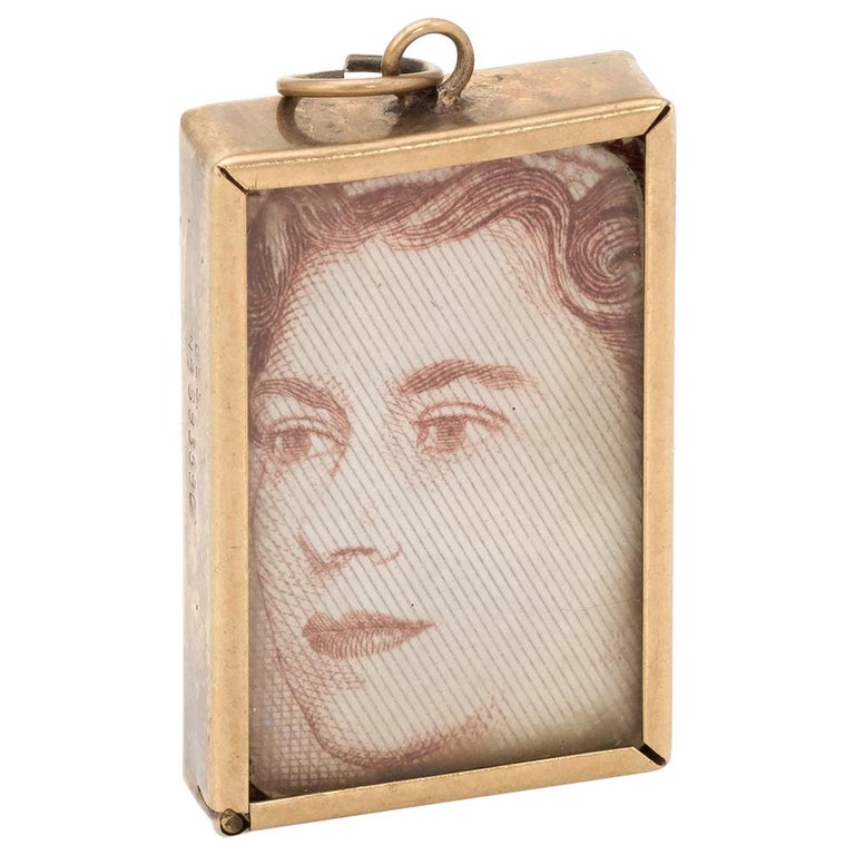 10 Shilling Note Charm 9 Karat Gold in Case Emergency English Money ...