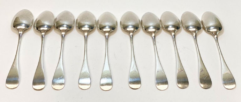 10 Tiffany and Co. Sterling Silver Tablespoons in Antique Ivy, Monogram ...