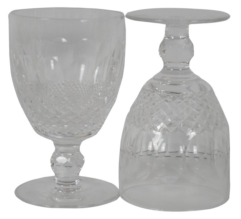 10 Vtg Waterford Crystal Colleen Short Stem Water Wine Goblets Glasses ...