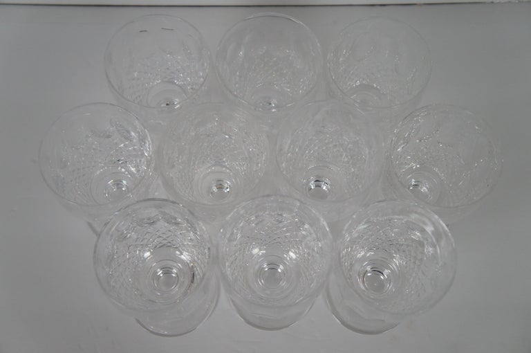 10 Vtg Waterford Crystal Colleen Short Stem Water Wine Goblets Glasses ...