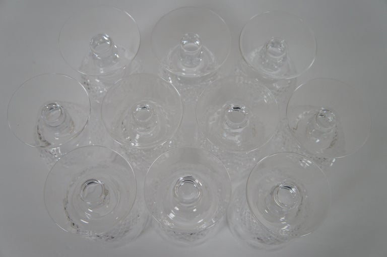 10 Vtg Waterford Crystal Colleen Short Stem Water Wine Goblets Glasses ...