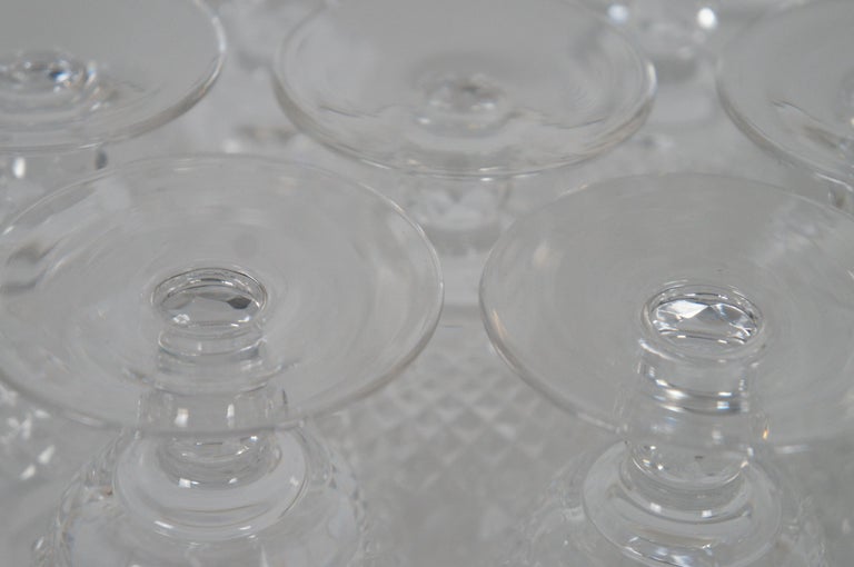 10 Vtg Waterford Crystal Colleen Short Stem Water Wine Goblets Glasses ...
