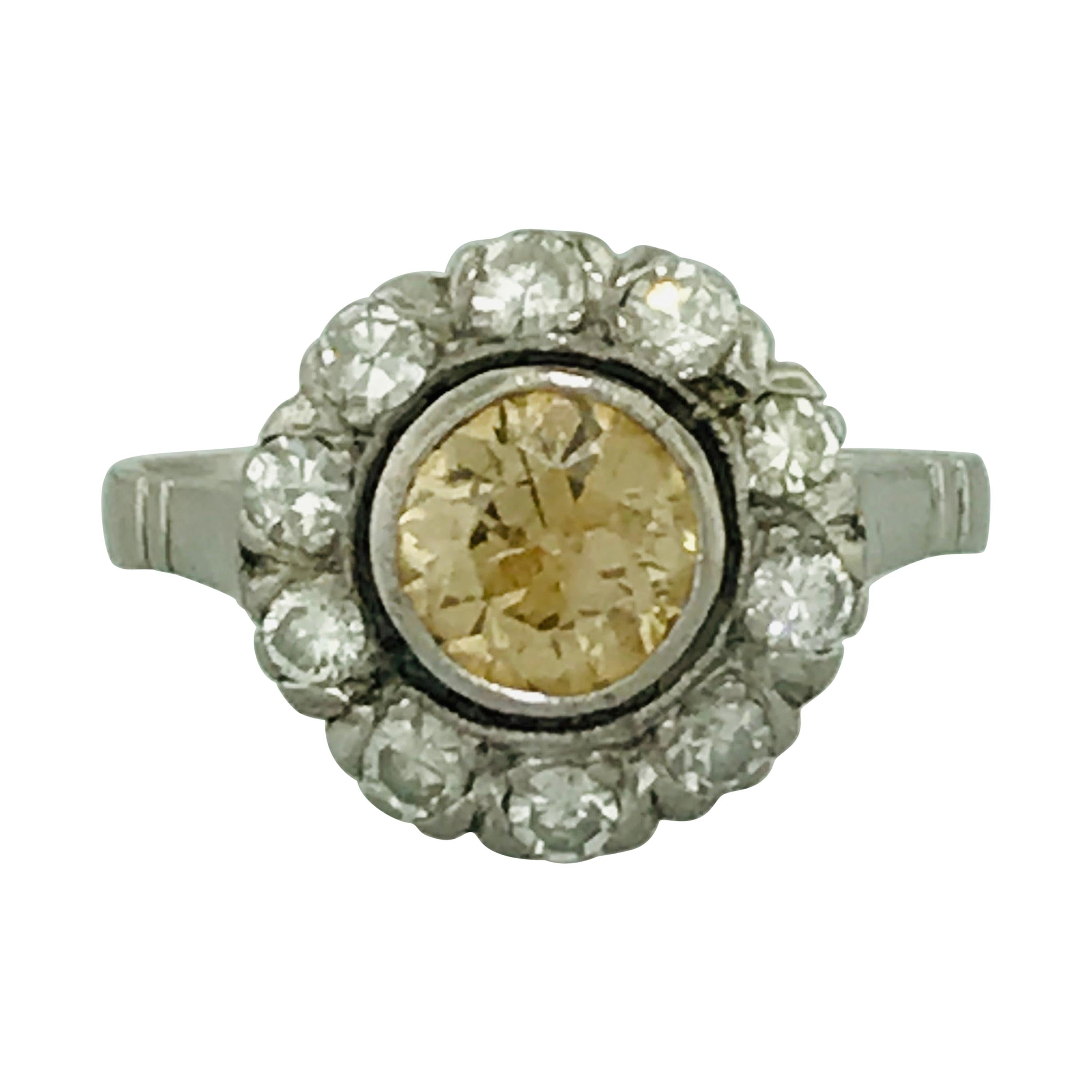 Champagne Diamond Engagement Ring For Sale at 1stDibs | champagne ...