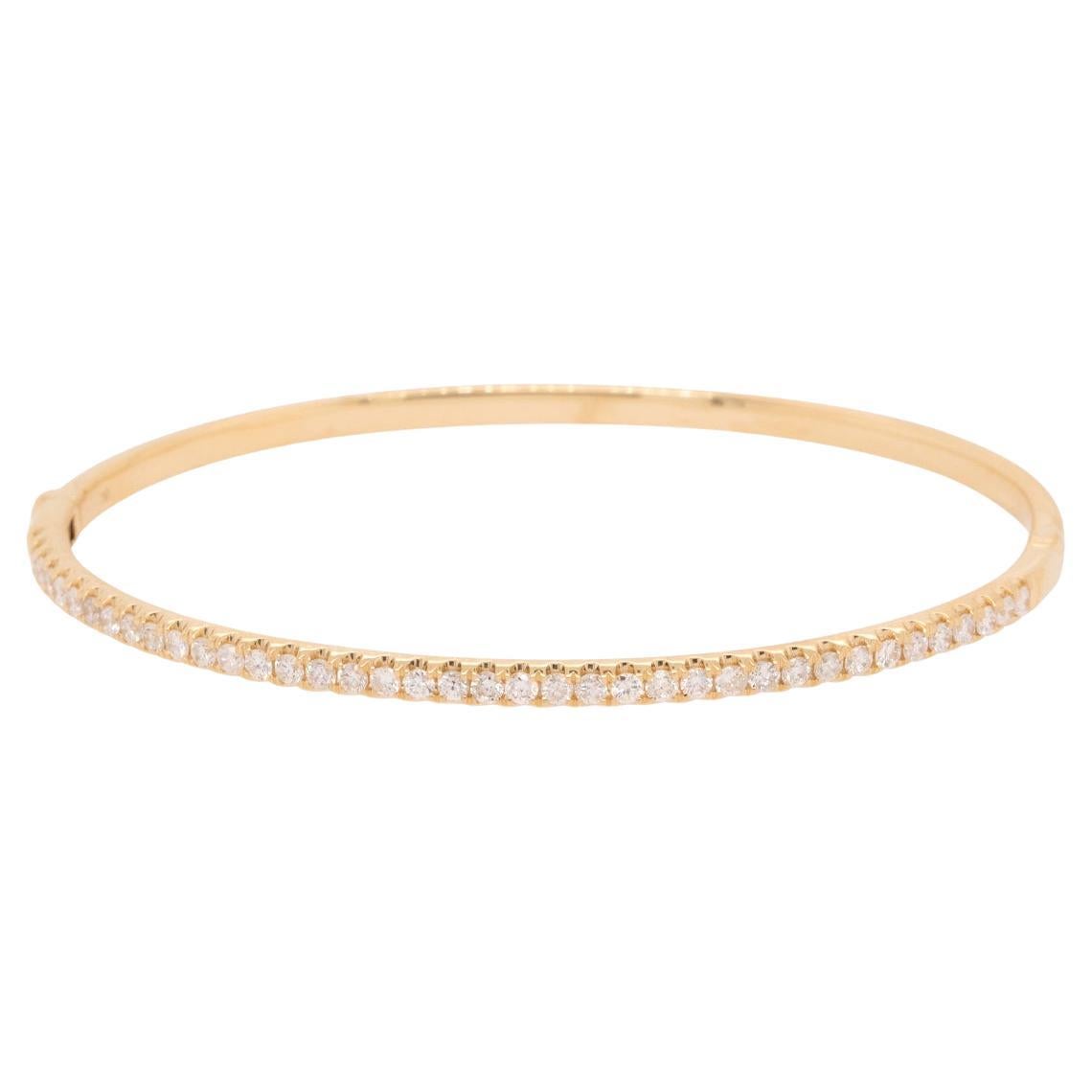 Faye Kim 18 Karat Gold Thin Bangles For Sale at 1stDibs