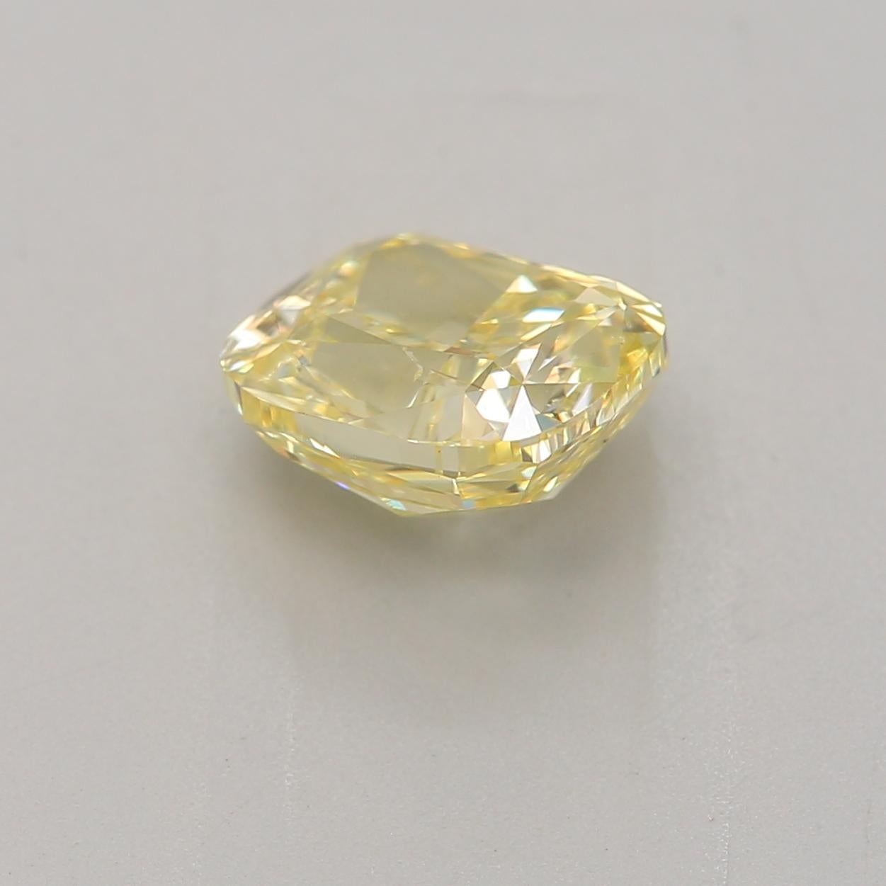 1.00 Carat Fancy Intense Yellow Cushion cut diamond SI2 Clarity GIA Certified For Sale at 1stDibs