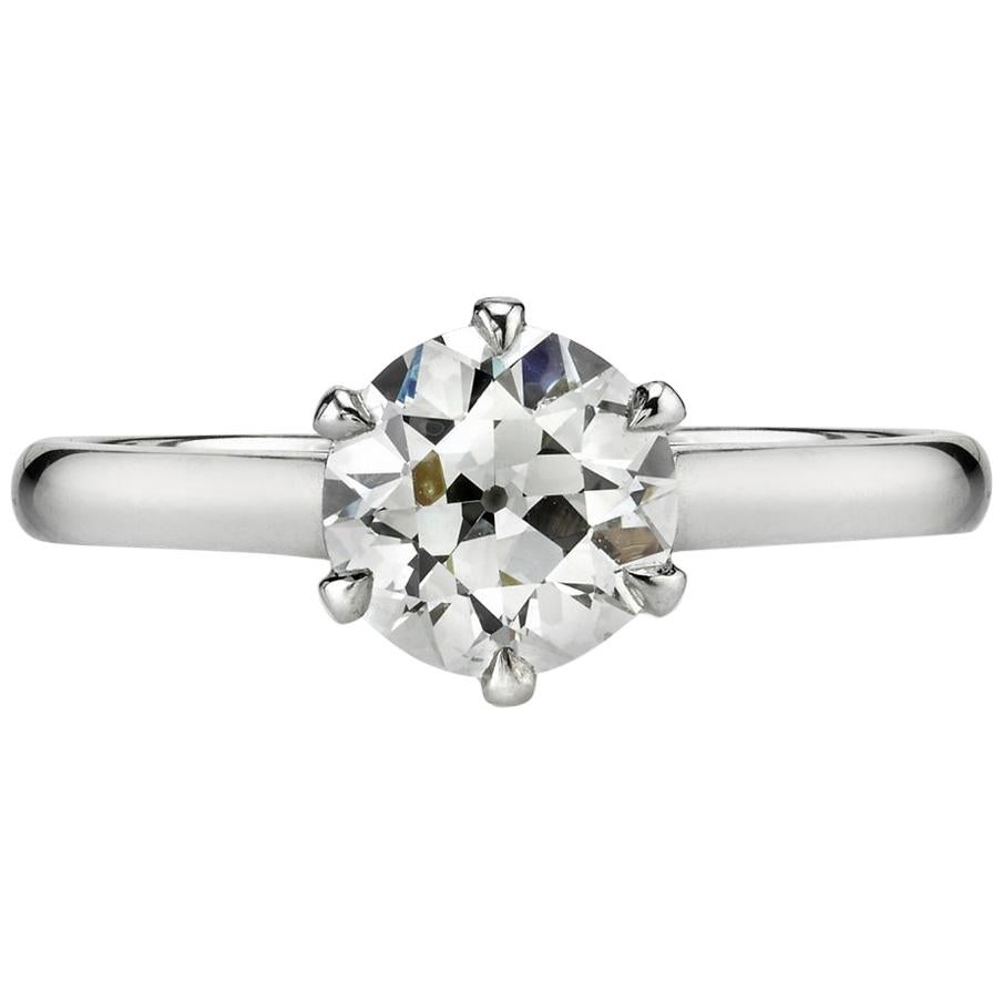Old European Cut Diamond Engagement Ring at 1stDibs