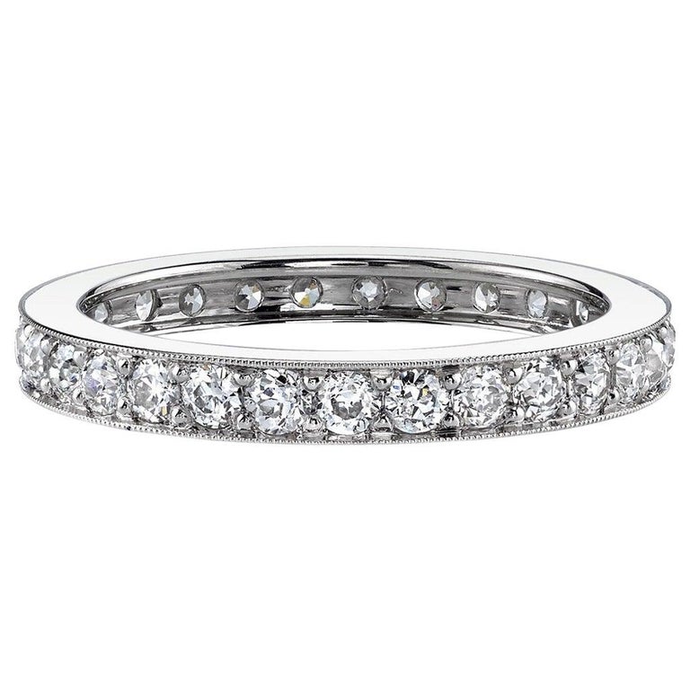 Customizable Handcrafted Carmela Small Old European Cut Diamond Eternity Band by Single Stone ...