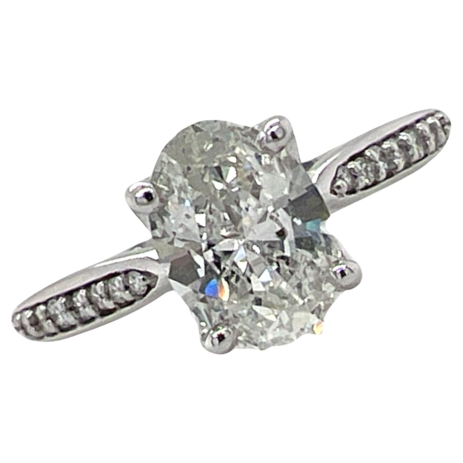 1.00 Carat Diamond White Gold Solitaire Engagement Ring For Sale at 1stDibs