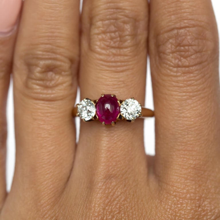 1.00 Carat Ruby Yellow Gold For Sale at 1stDibs
