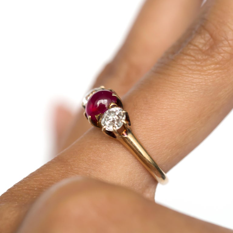 1.00 Carat Ruby Yellow Gold For Sale at 1stDibs