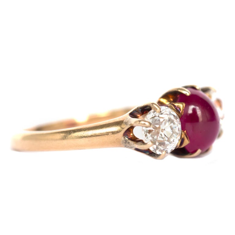1.00 Carat Ruby Yellow Gold For Sale at 1stDibs