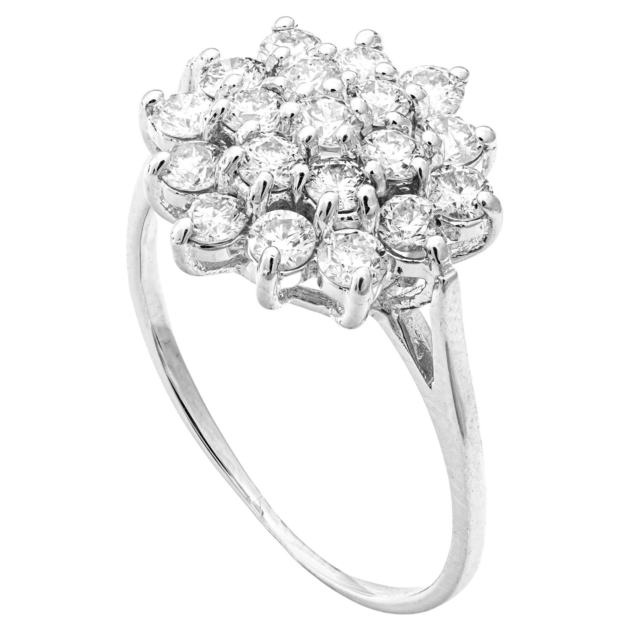 2.09 ct Natural White Diamonds Ring For Sale at 1stDibs