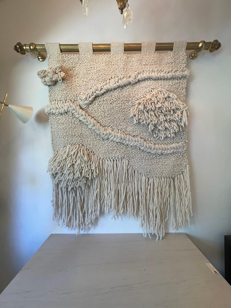 100% Natural Handwoven Wool Tapestry/ Wall Art For Sale at 1stDibs