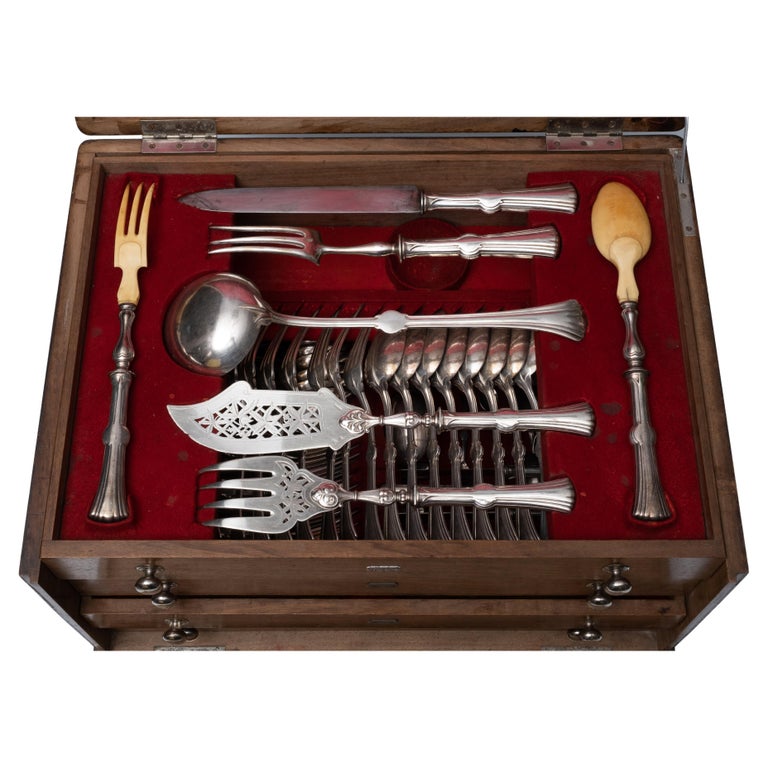 100-Piece Christofle Silverplate Cutlery Service for Twelve, circa ...