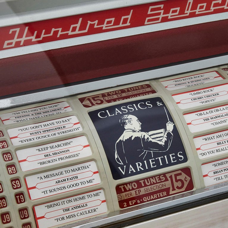 100-Record Retro American Seeburg Select-O-Matic V-200 Jukebox For Sale ...