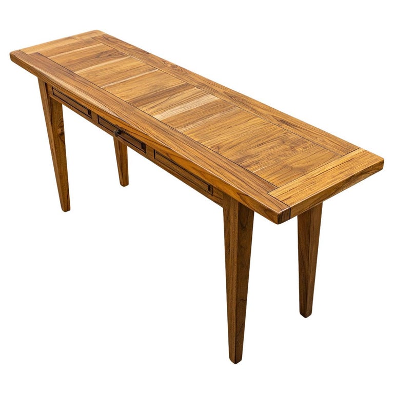 100% Solid Teak Console Table in a Natural Finish For Sale at 1stDibs