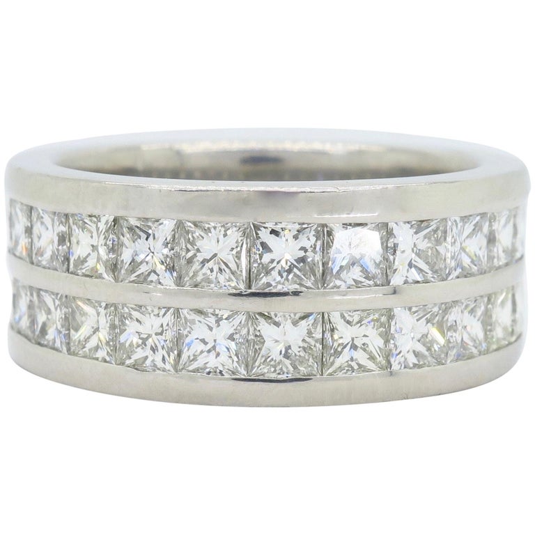 10.00 Carat Men's Diamond Eternity Band Ring in Platinum at 1stDibs ...