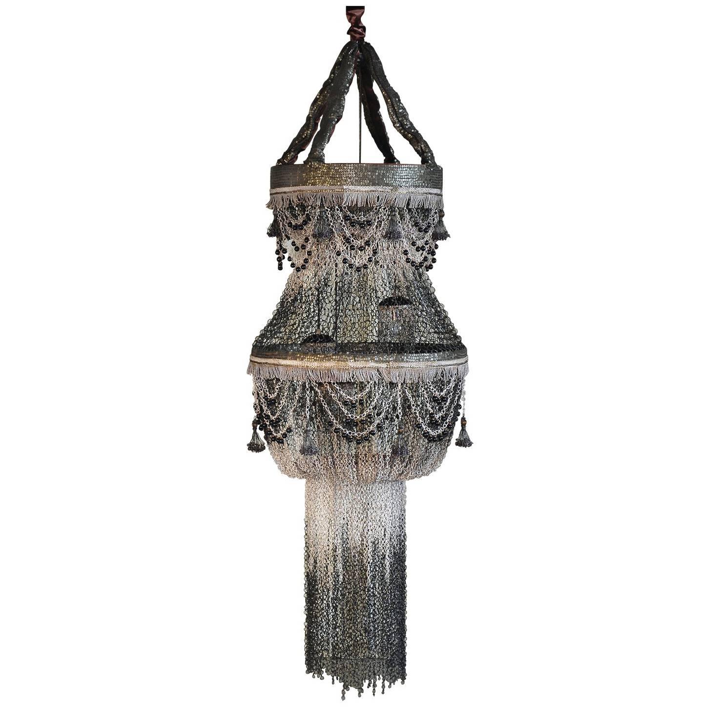 Fusion Z Glass Knot Chandelier at 1stDibs