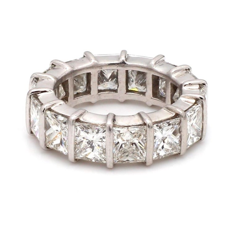 10.00ctw Princess Cut Diamond Eternity Band For Sale at 1stDibs